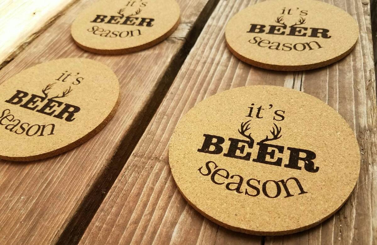 Beer Gift Set Barrel Mug w/ handle Bottle Opener Coasters | Etsy