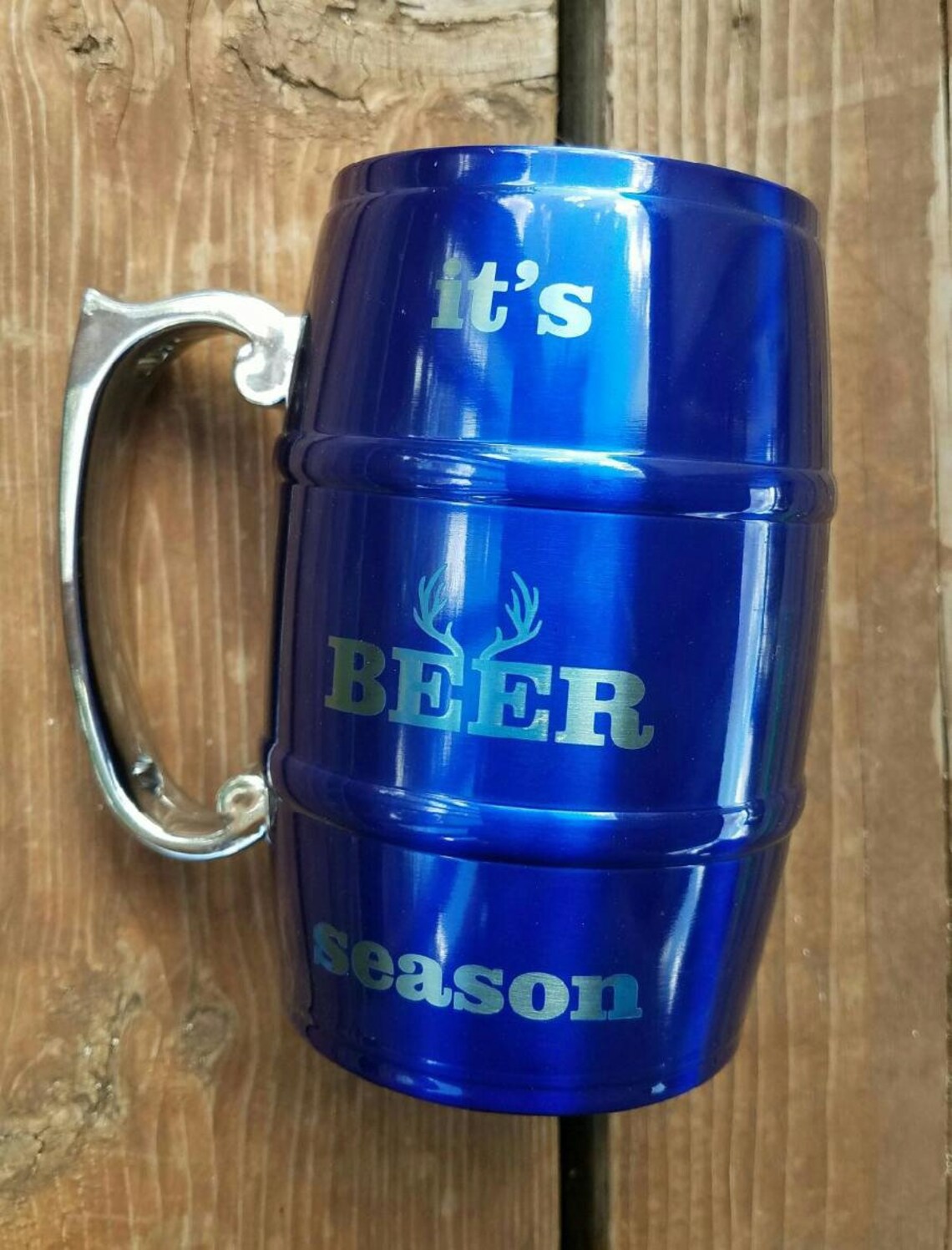 Beer Gift Set Barrel Mug w/ handle Bottle Opener Coasters | Etsy