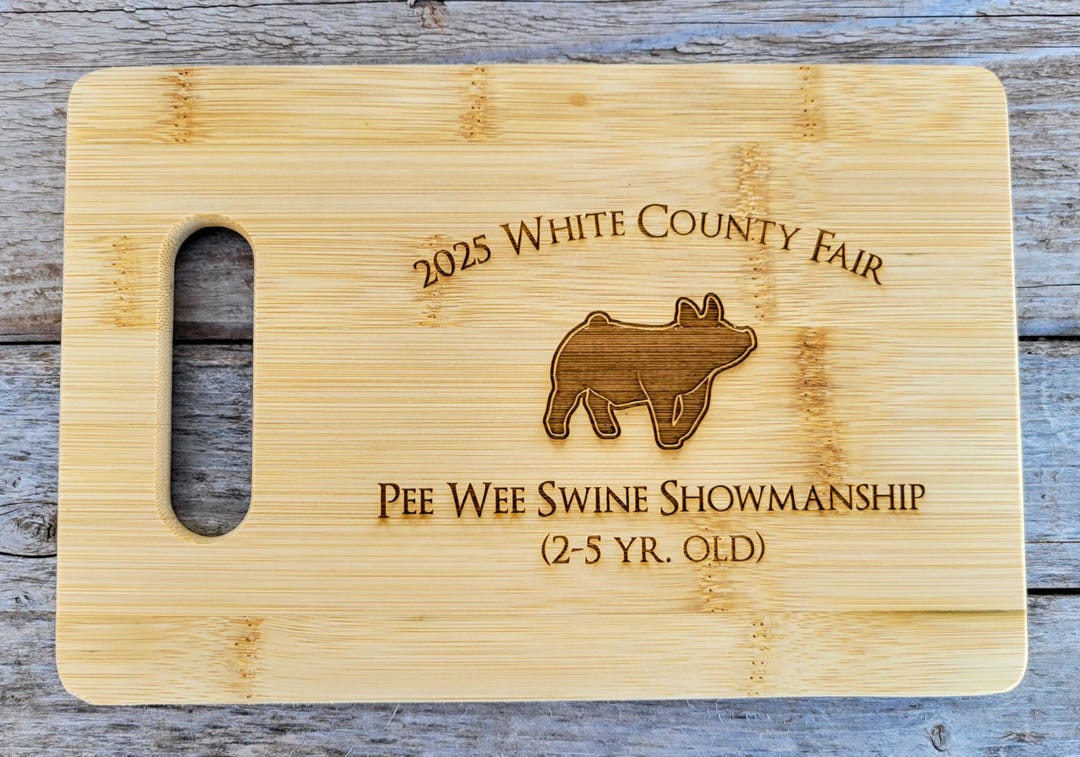 Swine Showmanship Award Personalized Cutting Board Livestock Show Award ...