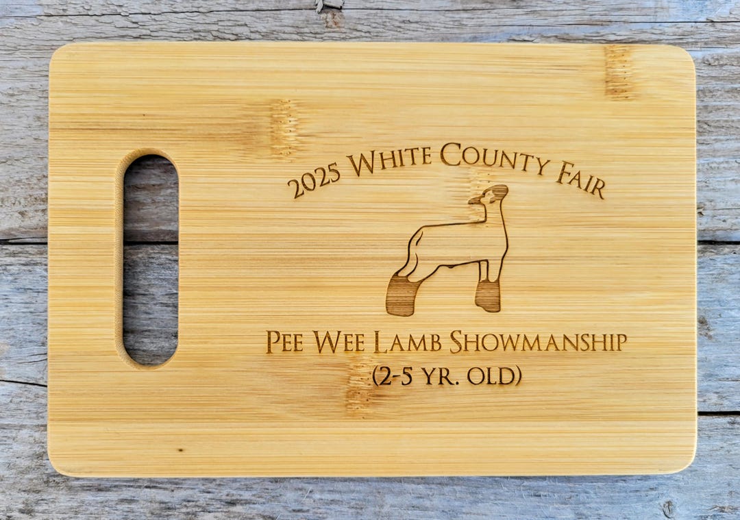 Lamb Showmanship Award Personalized Cutting Board Livestock Show Award ...