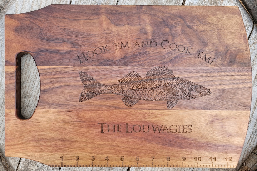 Fishing Gift Personalized Hook Em' and Cook Em' Walleye Fishing Fillet ...
