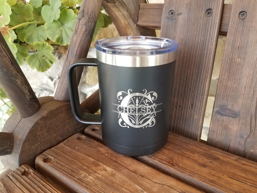 Custom Laser Engraved Stainless Steel Coffee Mug, Personalized Travel ...