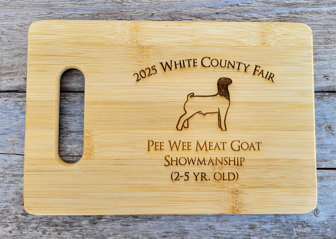 Meat Goat Showmanship Award Personalized Cutting Board Livestock Show ...