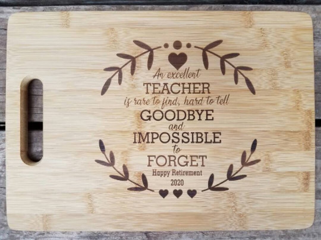 Teacher Appreciation Week Retirement Gift Personalized Cutting Board ...