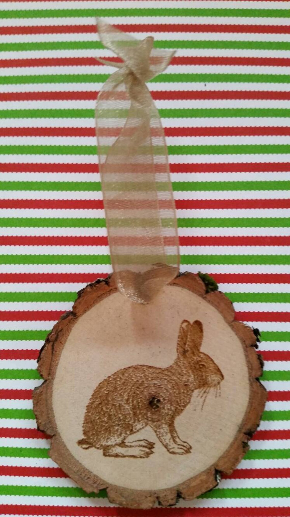 Rustic Wood Rabbit Christmas Ornament Cabin Country Lodge - Etsy