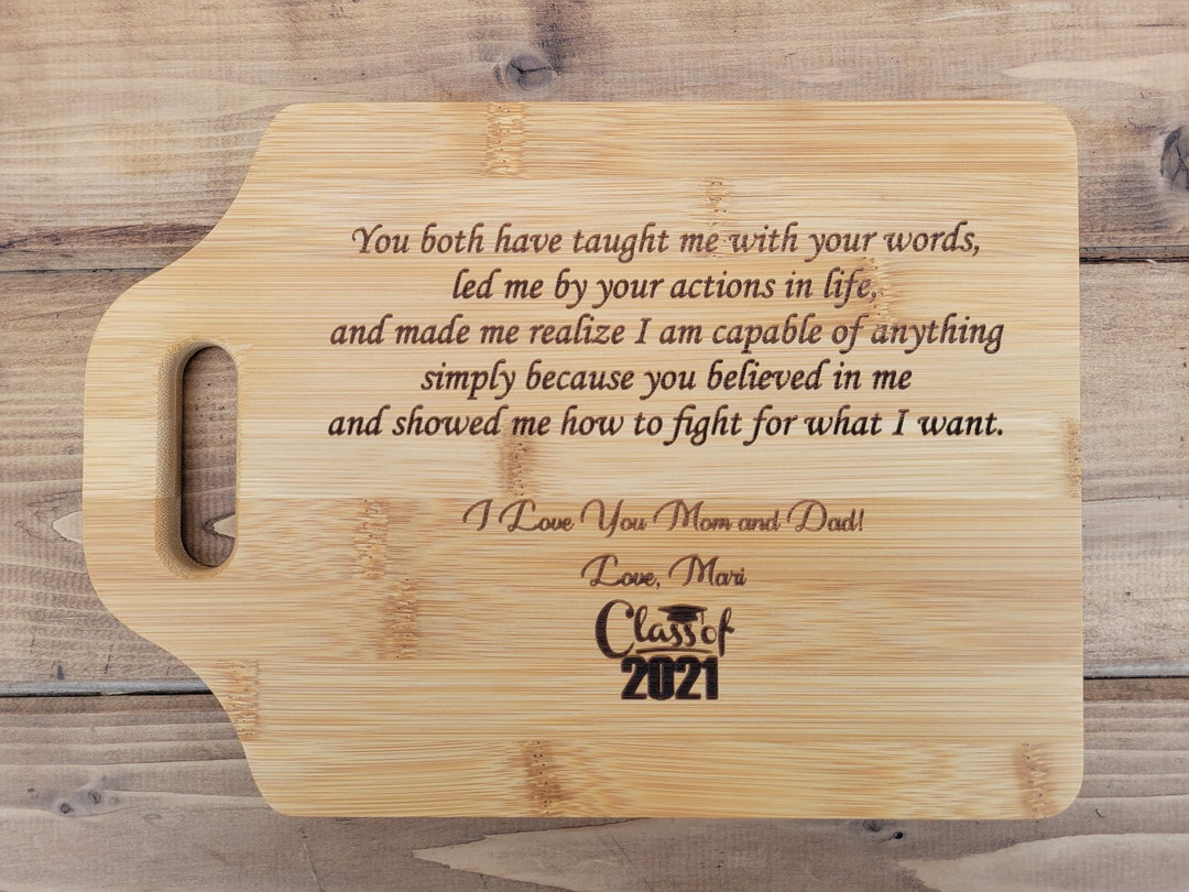 Gift to Parents on Graduation Day Thank You Gift to Mom Dad Graduate ...