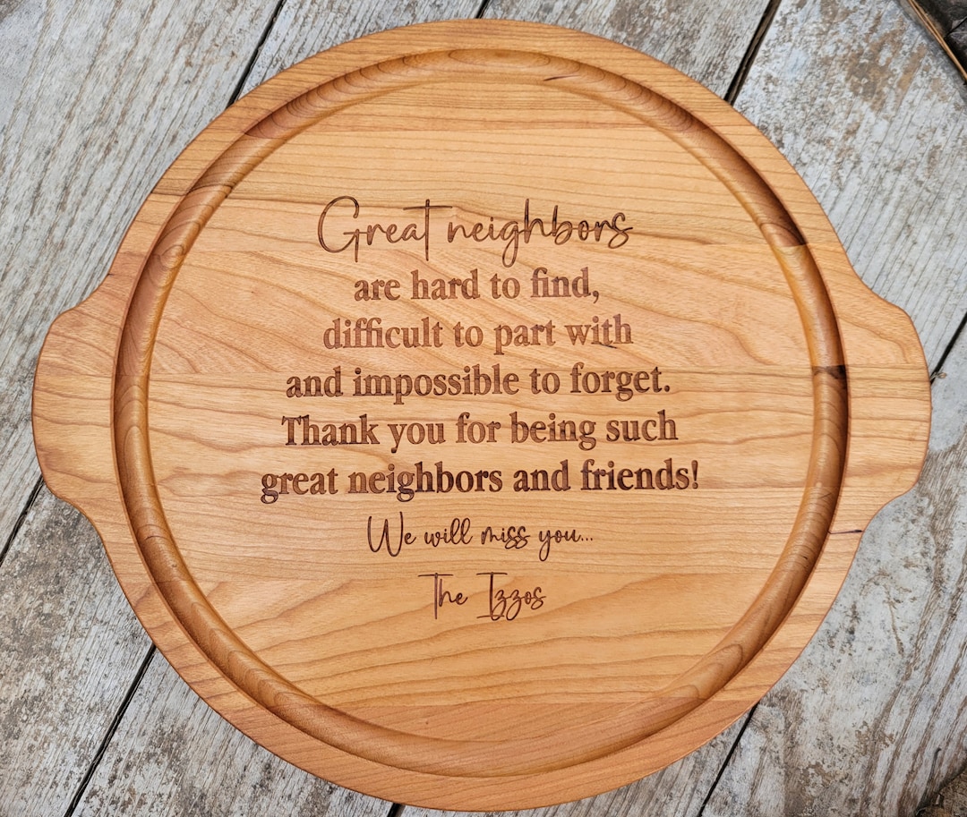 Neighbors Gift Personalized Cutting Board Kitchen Neighbor Welcomed ...