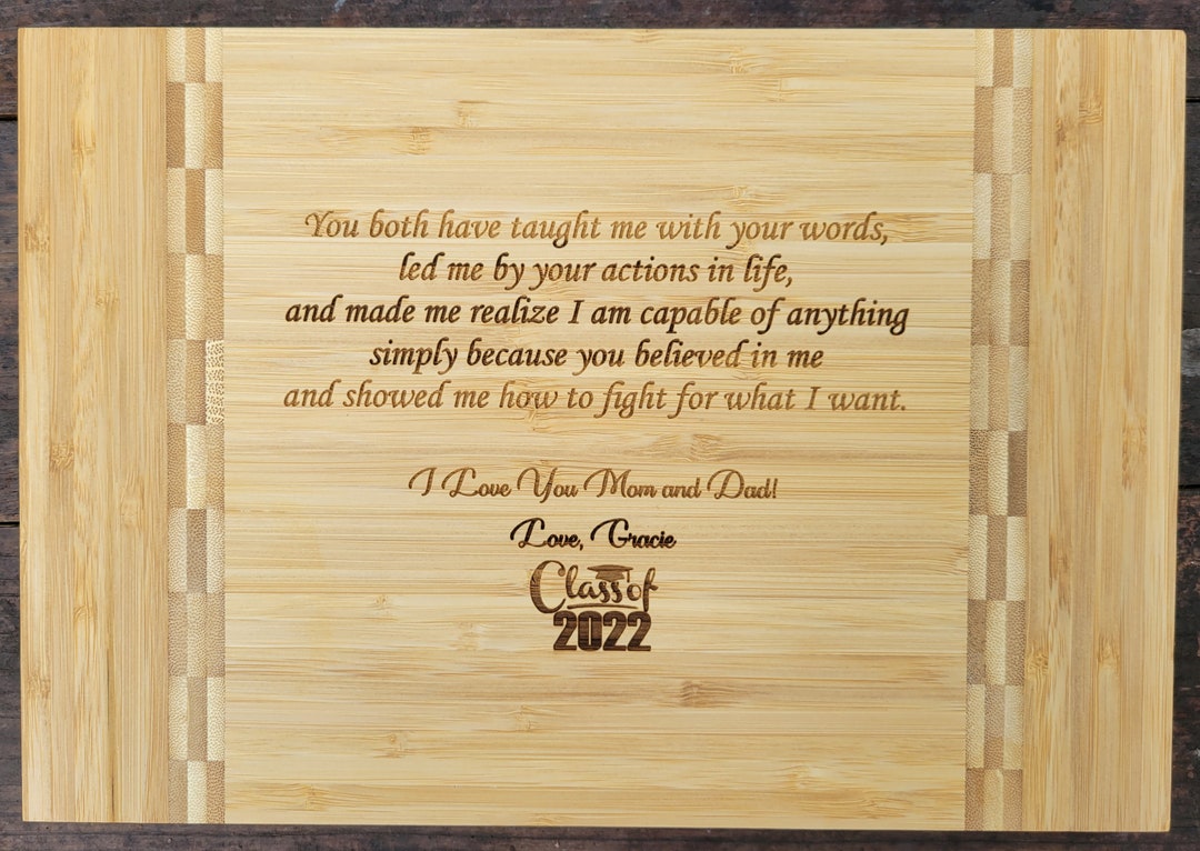 Gift to Parents on Graduation Day Thank You Gift to Mom Dad Graduate ...