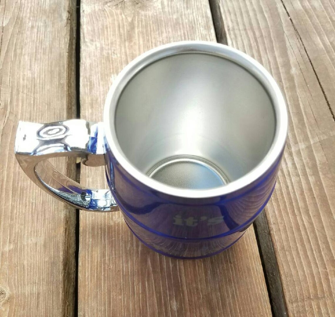 Beer Gift Set Barrel Mug w/ handle Bottle Opener Coasters | Etsy