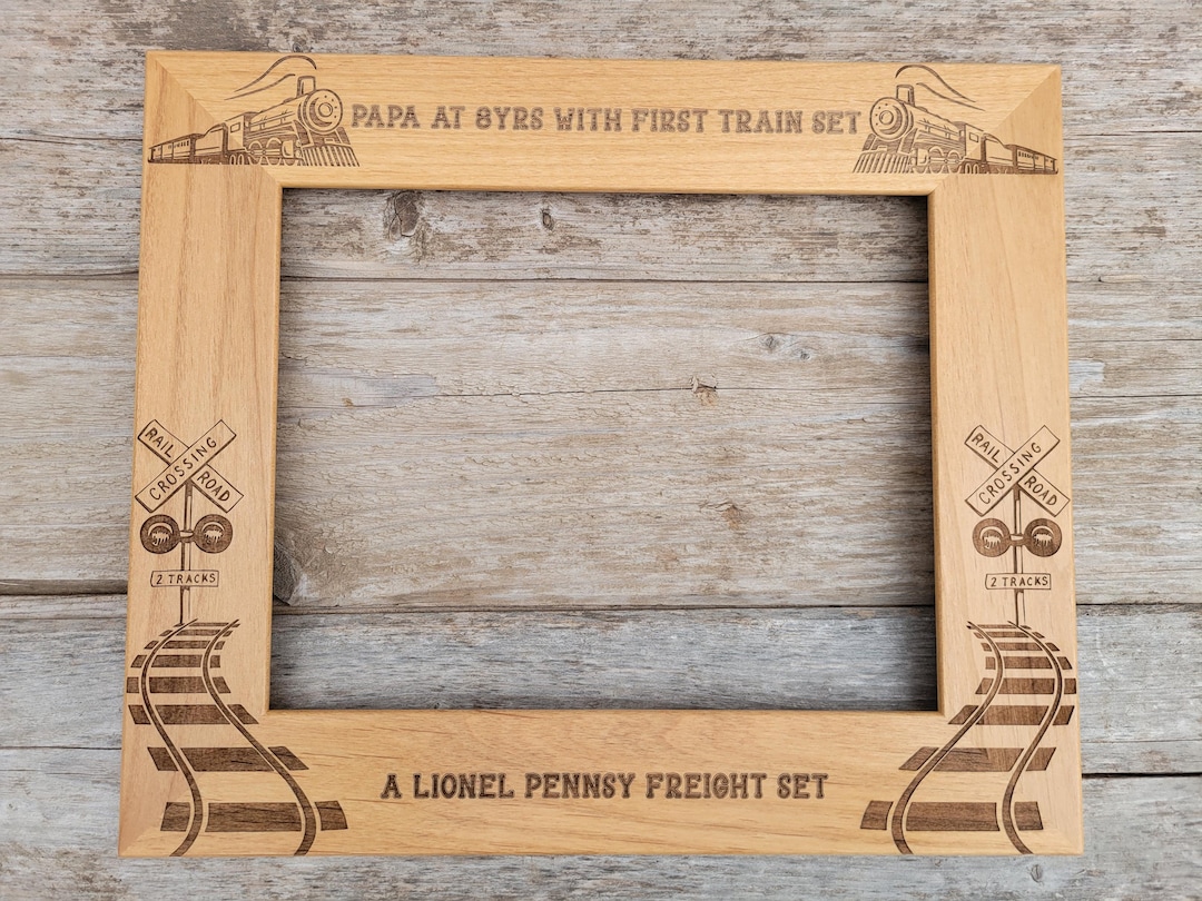 Train Railroad Tracks Steam Engine Personalized Train Picture Frame ...