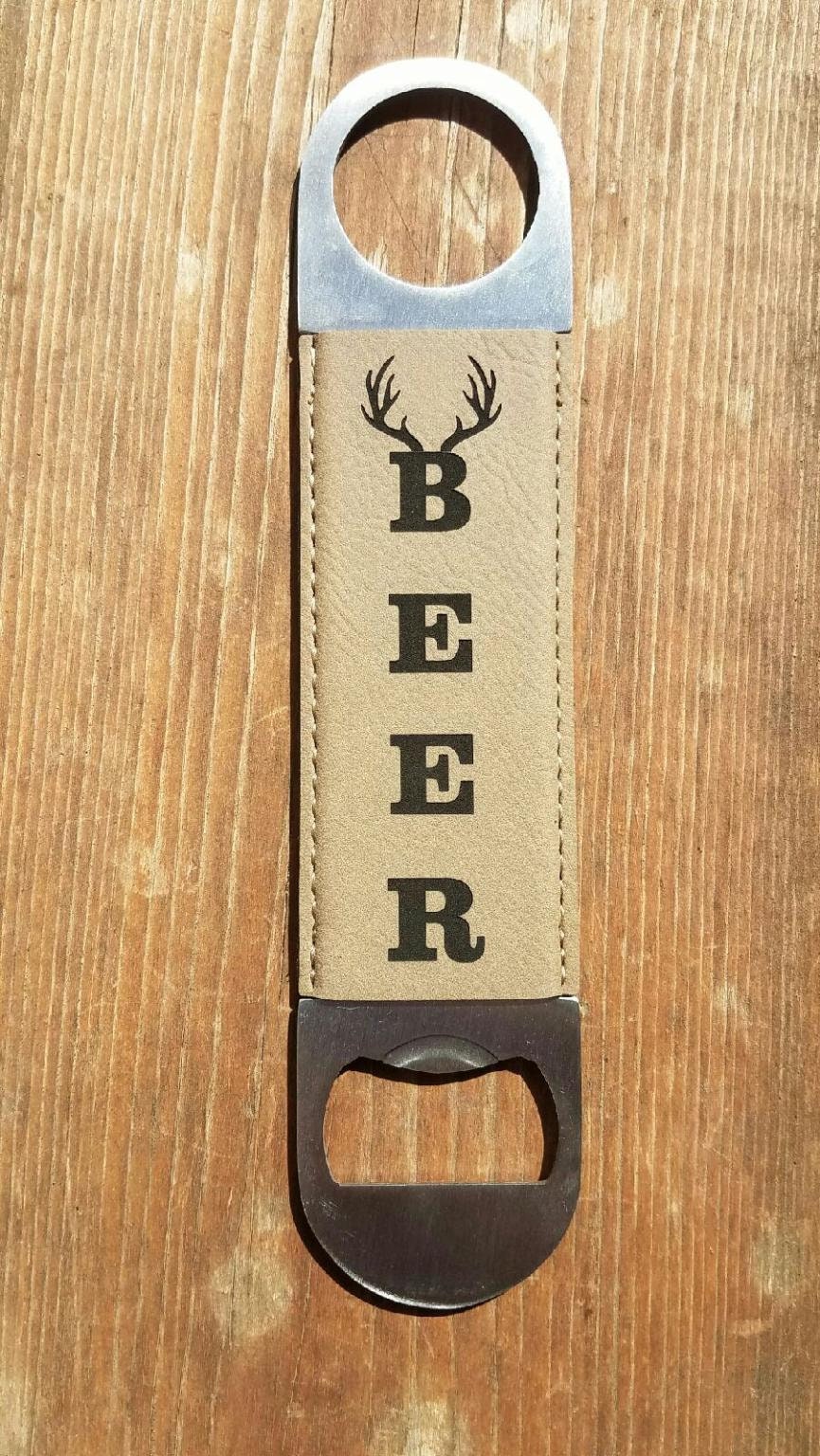 Beer Gift Set Barrel Mug w/ handle Bottle Opener Coasters | Etsy