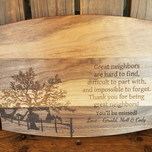 Neighbors Gift Personalized Cutting Board Kitchen Neighbor - Etsy
