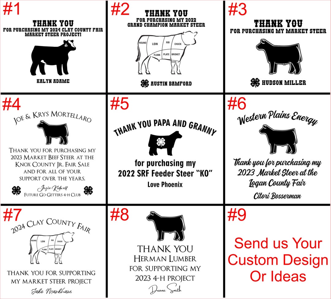 4H Market Steer Buyer Gift 4H Thank You Gift Livestock Cattle Buyer ...