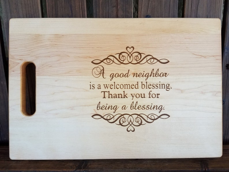 Neighbors Gift Personalized Cutting Board Kitchen Neighbor - Etsy