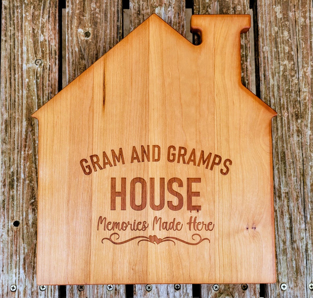 Memories Made Here Custom Name House Cutting Board Sentimental ...