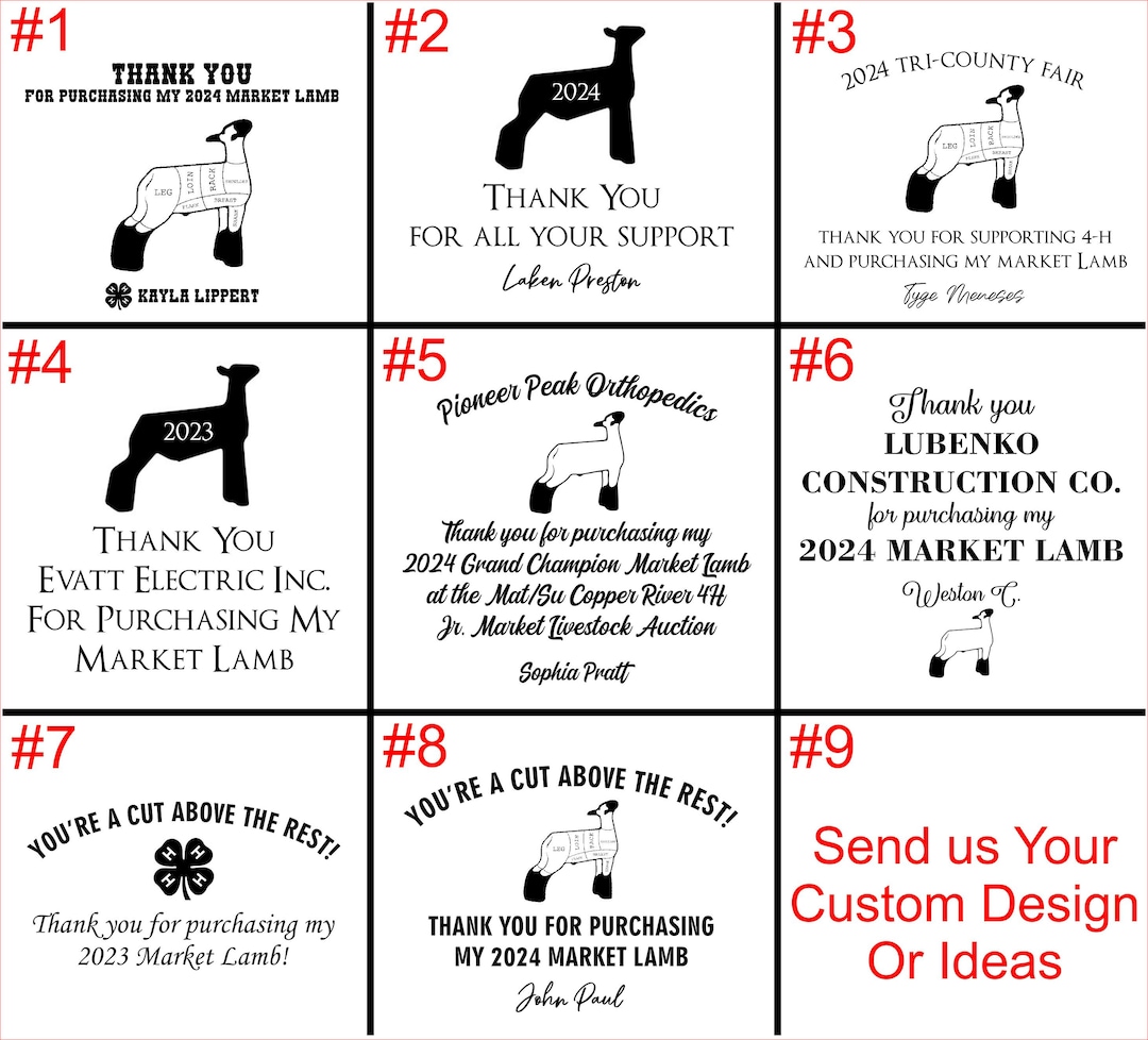 4H Market Lamb Buyer Gift 4H Thank You Gift Livestock Lamb Buyer Gift ...