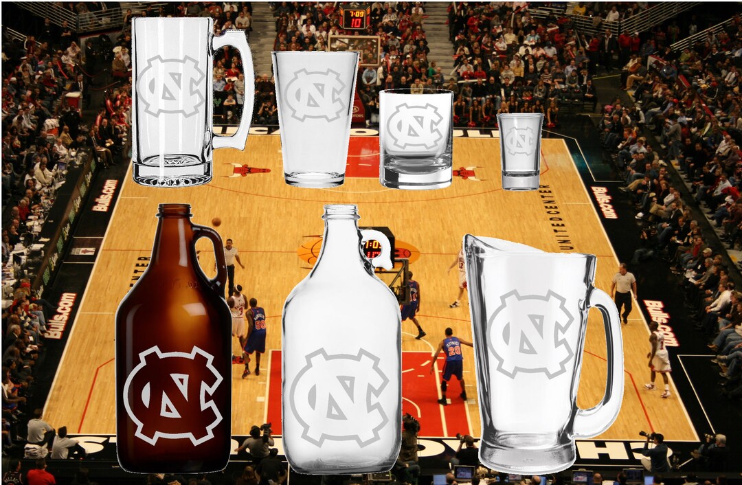 UNC Etched Barware - Mug - Glass - Beer - Growler - North Carolina - Etsy