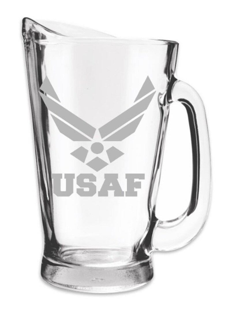 US Air Force USAF Etched Mug Glass Beer Growler - Etsy
