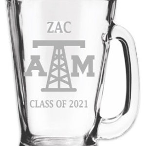 Ring Dunk Pitcher Aggies Texas A&M inspired Etched Glass | Etsy