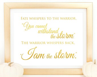 I Am the Storm Wall Art | Etsy