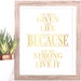 Gold Foil Motivational Quotes Inspirational Wall Art Gym - Etsy