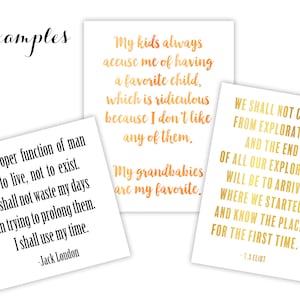 Gold Foil Custom Quote Print, Personalized Gift Custom Sign Home Decor ...