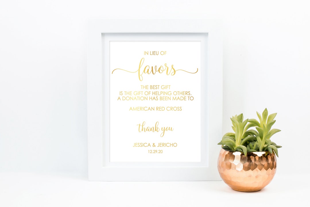 Custom Donation Signage, Wedding Charity Sign, Reception Signage Decor ...
