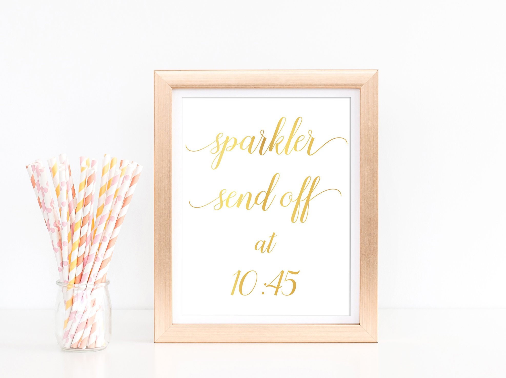 Sparkler Send off Sign Wedding Signage Gold Foil Print - Etsy