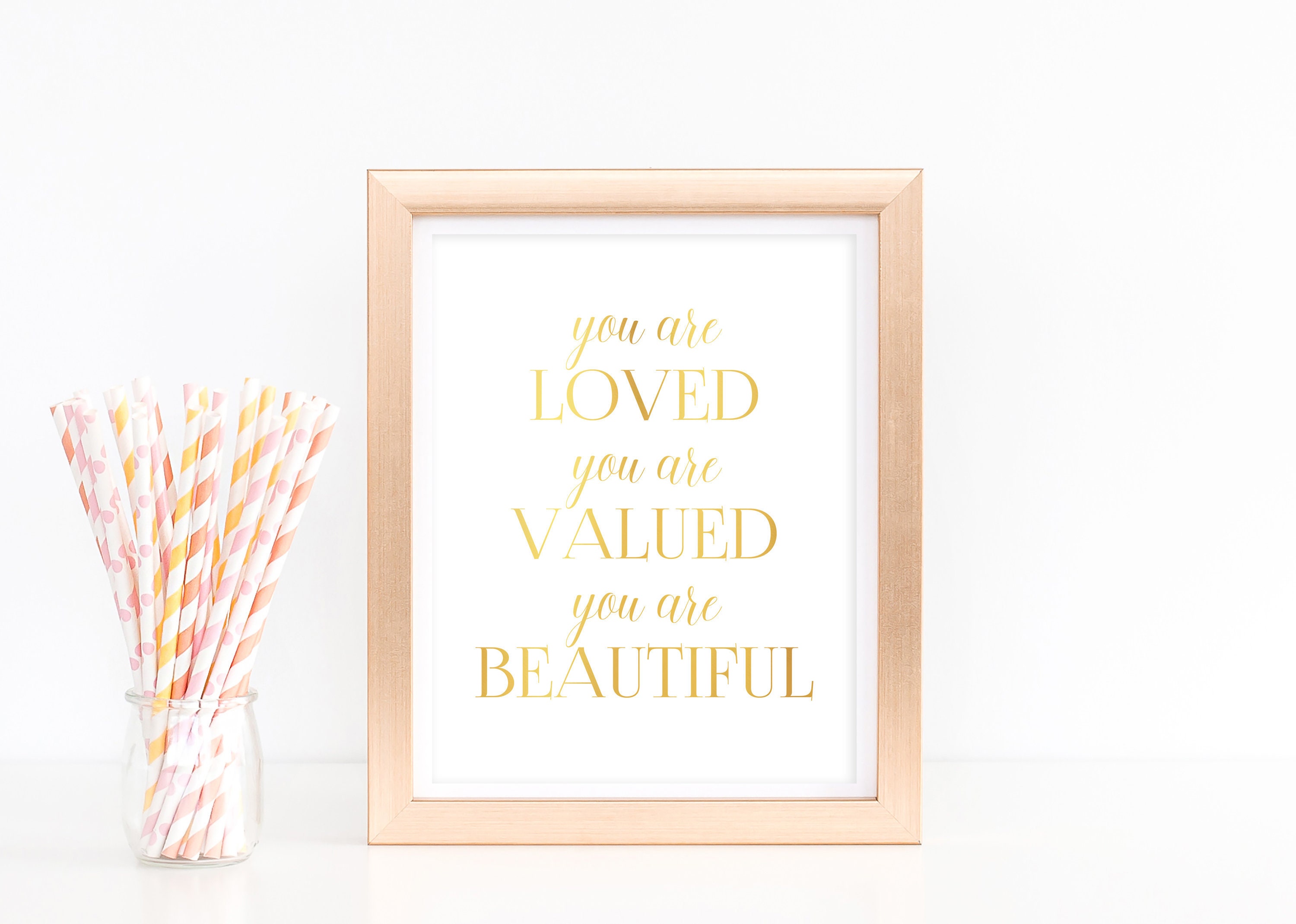 Affirmation Gift You Are Loved You are Valued You are | Etsy