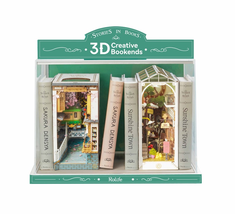 Sunshine Town Robotime Rolife TGB02 DIY Miniature Book Nook Kit - Etsy