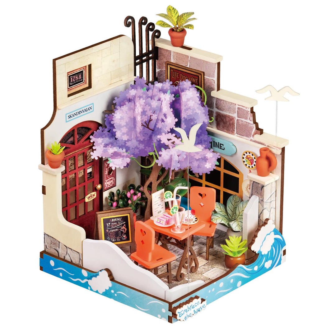 Rolife DIY Miniature House Kit – SEA Holidays Restaurant With LED ...