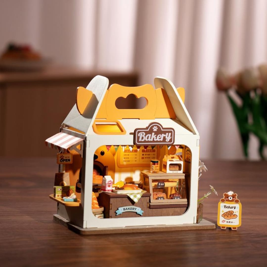 DIY Miniature Kit - Teddy's Breadbox | 3D Dollhouse Craft With Cozy ...