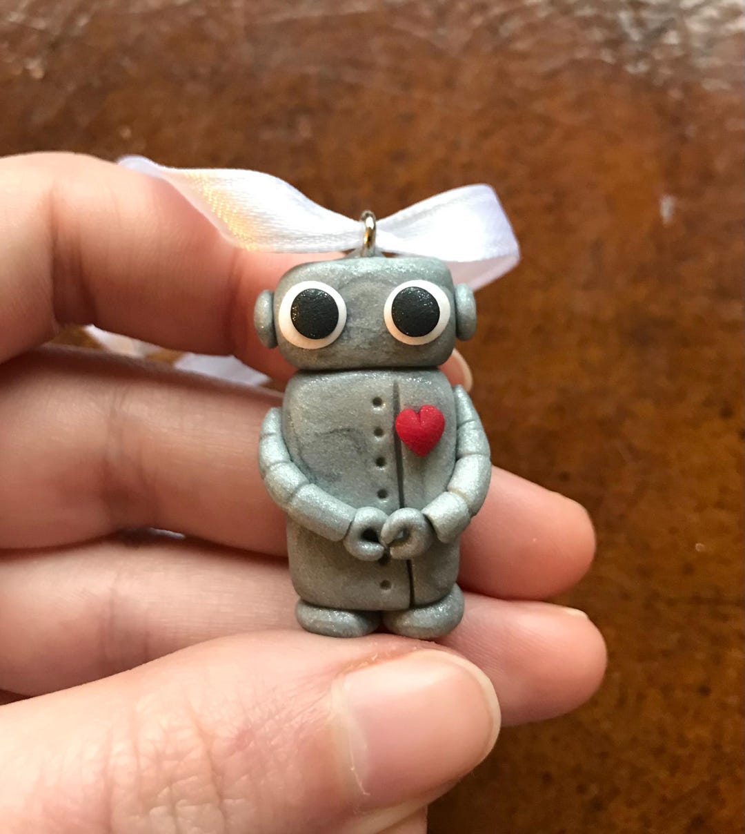 Clay Robot Ornament, Cute Robotic Decor - Etsy