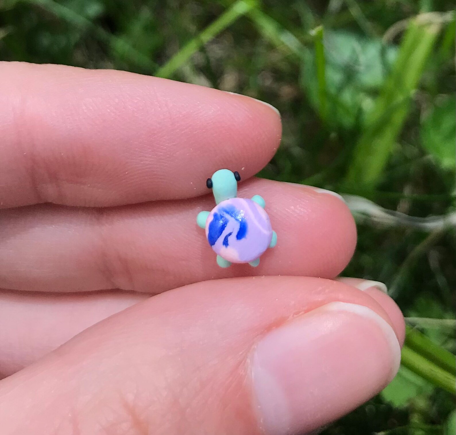 1 Mini Turtle Collectible Figurine Polymer Clay Turtle - Etsy