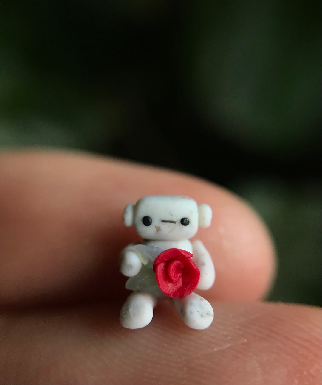 Miniature Rose Robot Figurine, Trinket Shelf Decor, Dollhouse Mini ...