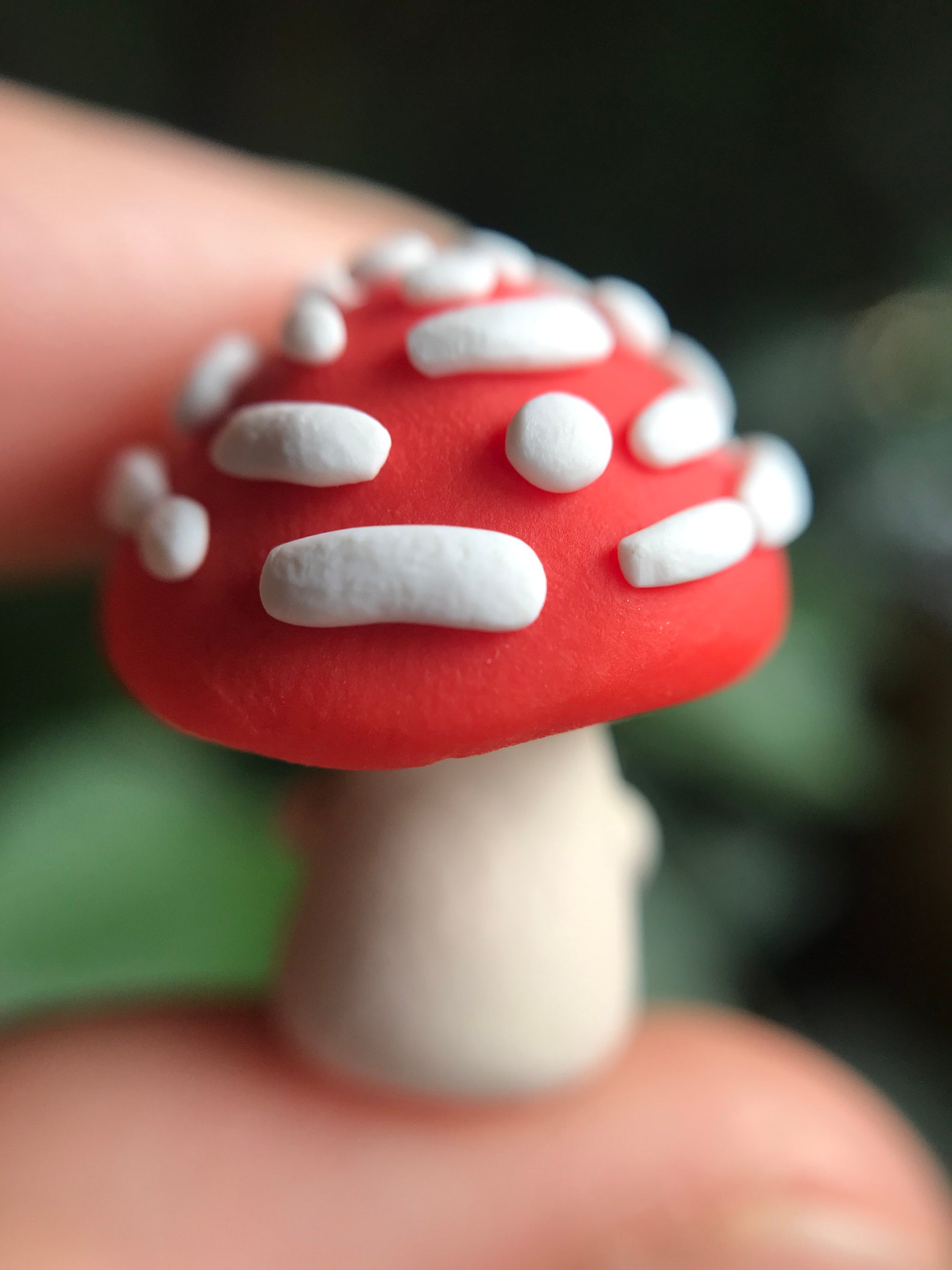 Red Mushroom Guy Desk Buddy, Cute Clay Fungi Friend - Etsy