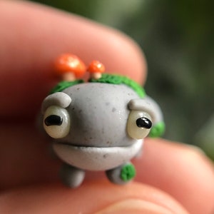 Nature Frog Figurine, Golem Troll Mushroom Moss Sculpture, Goblincore ...