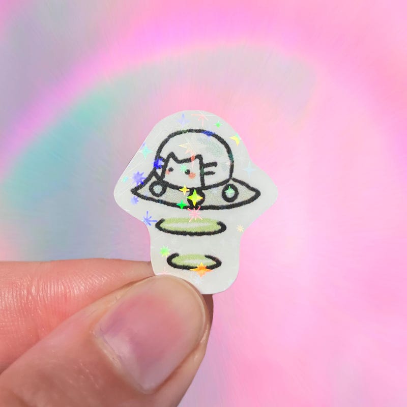 Rainbow Kitty Stickers - Etsy