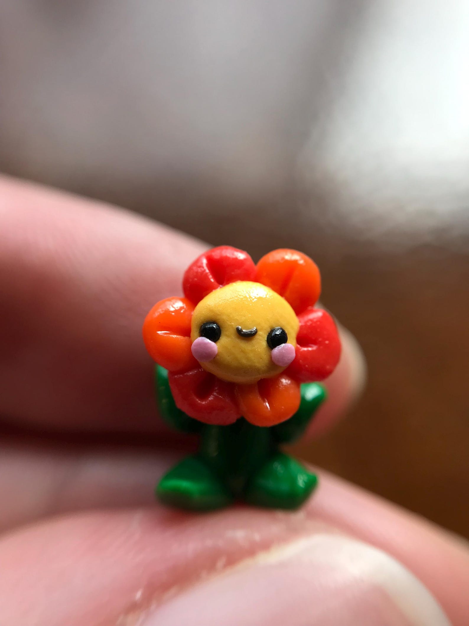 Cute Little Flower Figurine, Happy Daisy Miniature - Etsy