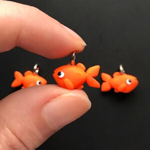 Goldfish Charm, Aquatic Animal Book Bag Accessory, Miniature Wearable ...