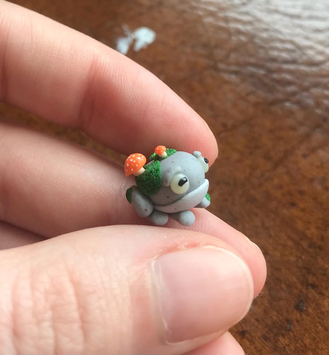 Nature Frog Figurine, Froggy Golem, Mossy Mushroom Amphibian Statue ...