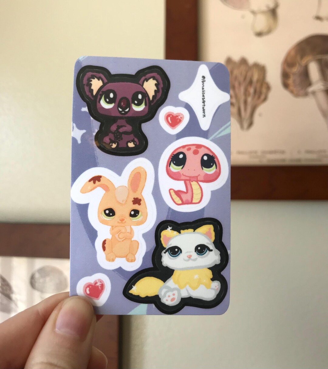 LPS Sticker Sheet, 2000’s Girl Nostalgia Toys, Littlest Pet Shop Art ...