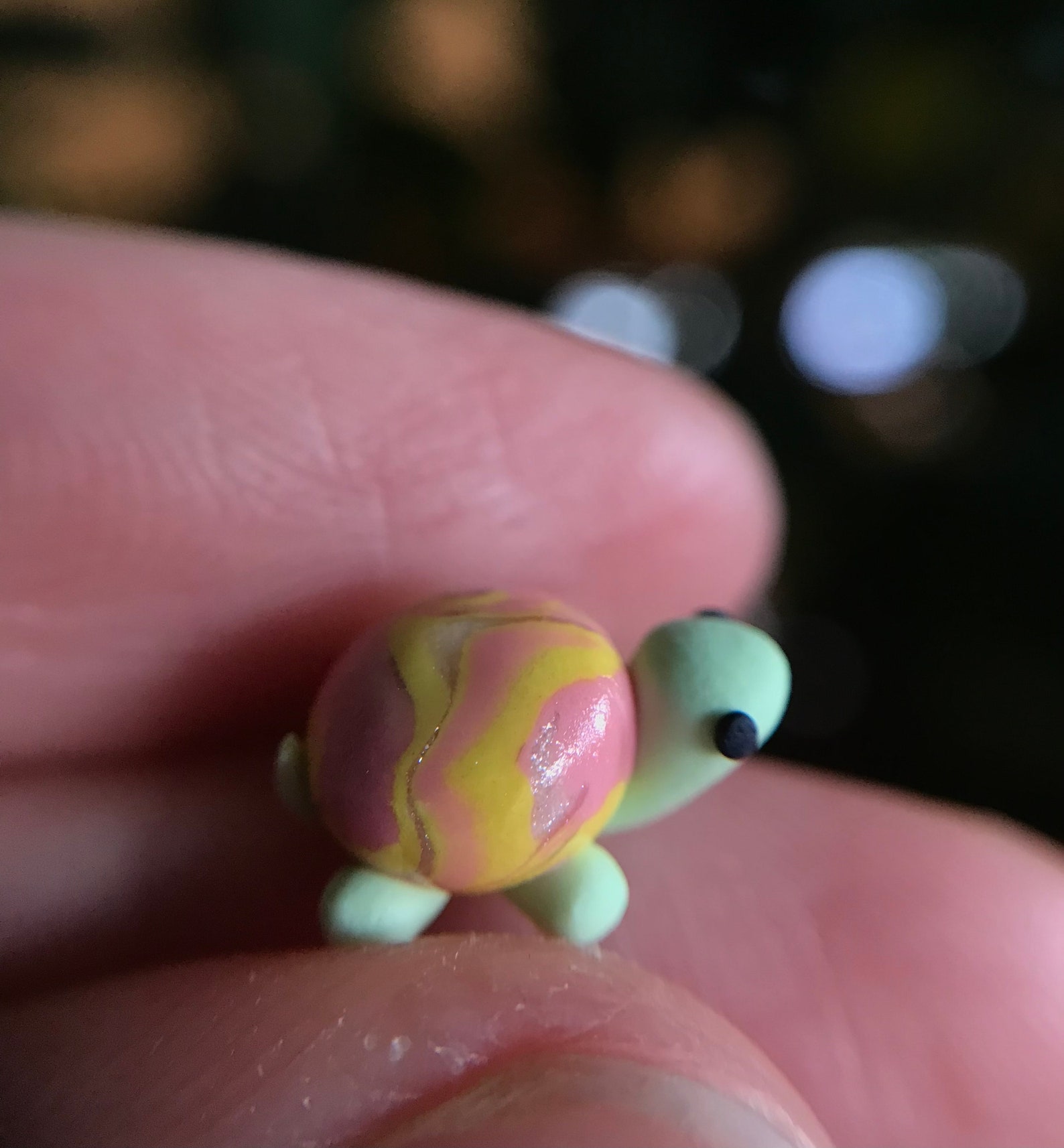 1 Mini Turtle Collectible Figurine Polymer Clay Turtle - Etsy