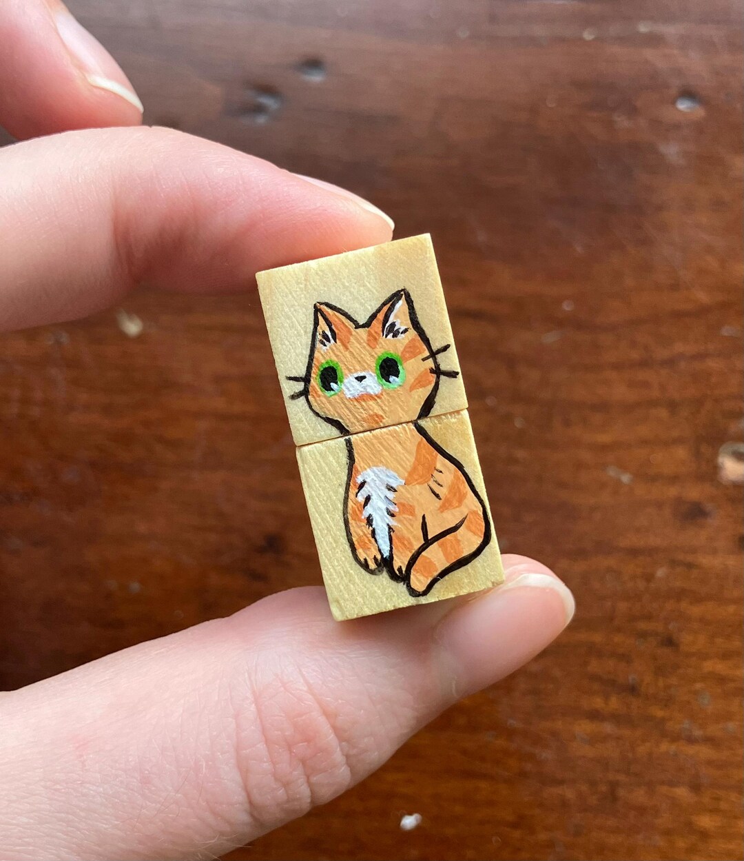 Wooden Block Painting Mini, Head and Body Swap, Robot Illustration ...