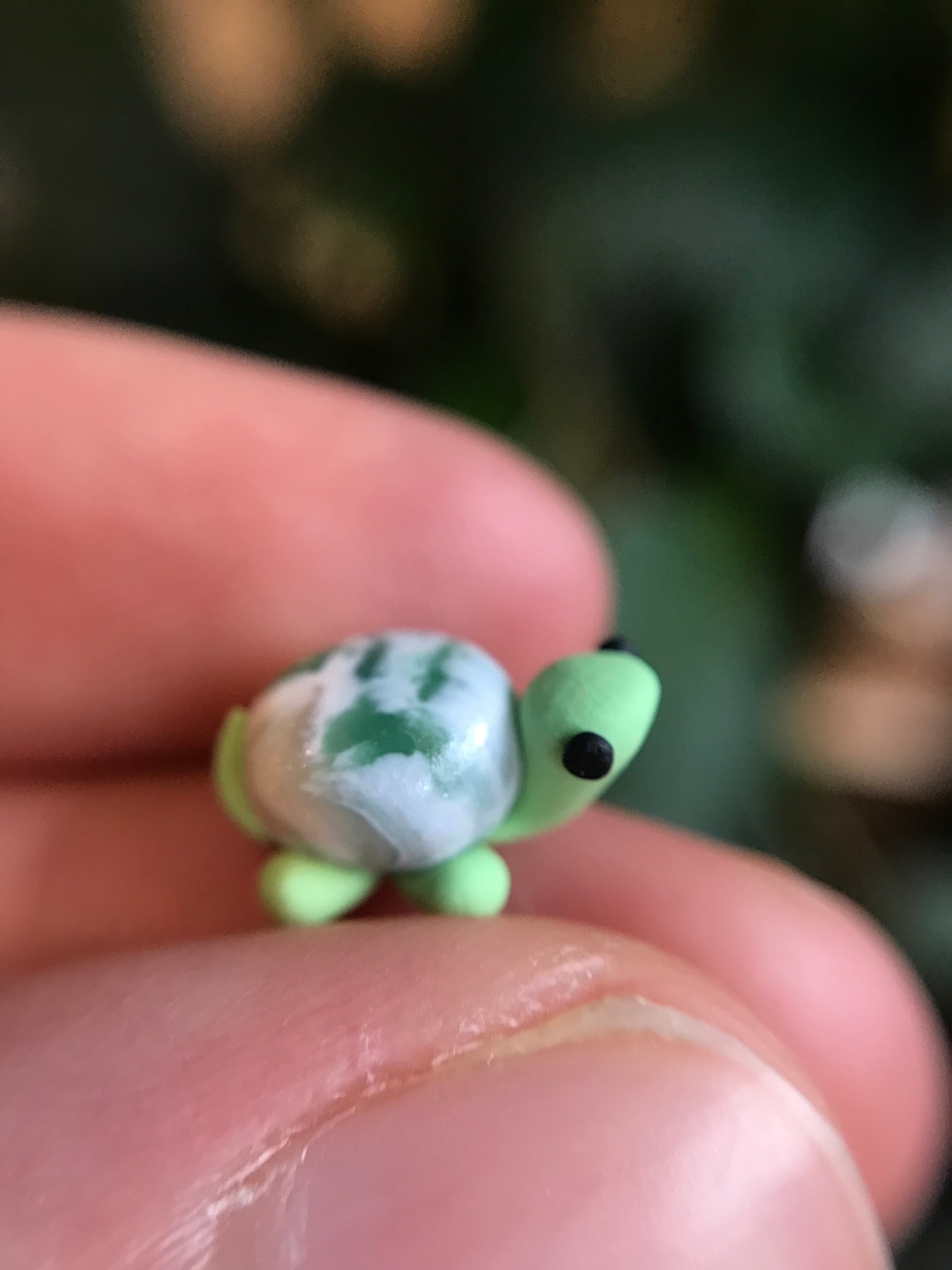 1 Mini Turtle, Collectible Figurine, Polymer Clay Sculpture, Tiny Baby ...