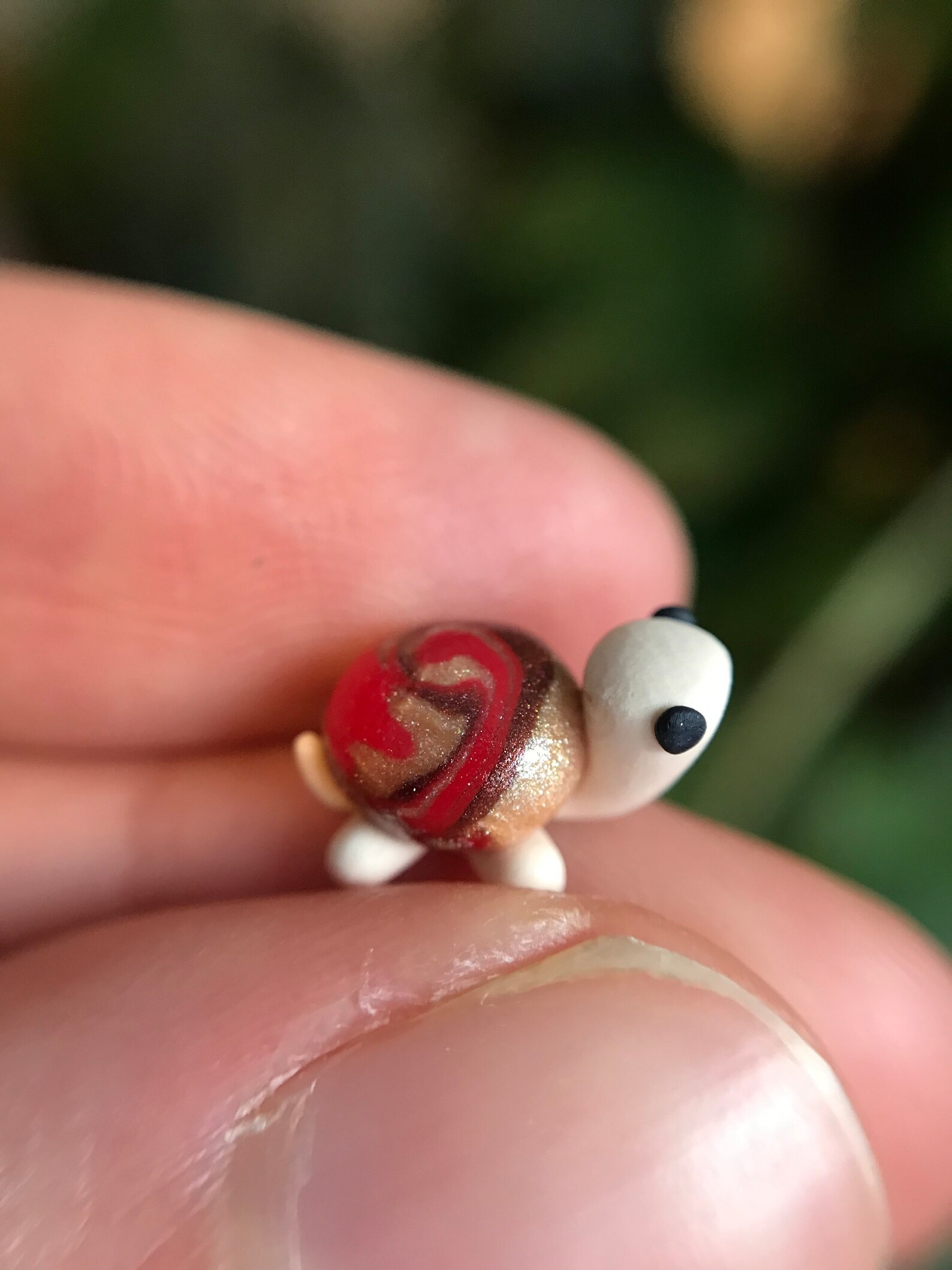 1 Mini Turtle, Collectible Figurine, Polymer Clay Sculpture, Tiny Baby ...