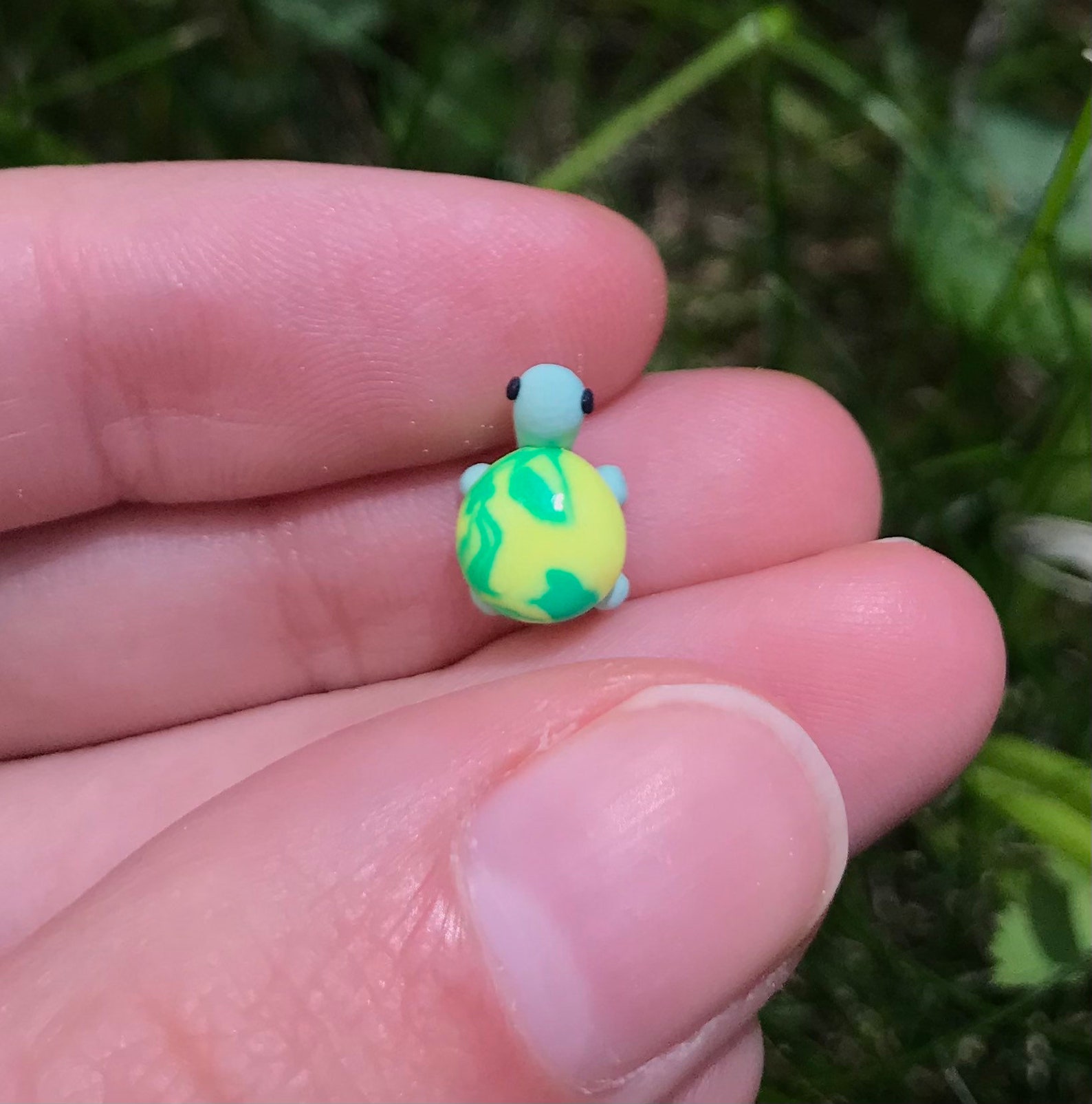 1 mini turtle collectible figurine polymer clay turtle | Etsy