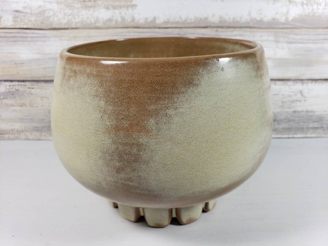 Vintage Frankoma Planter Pottery 235 Earth Toned Ball Vase | Flower ...