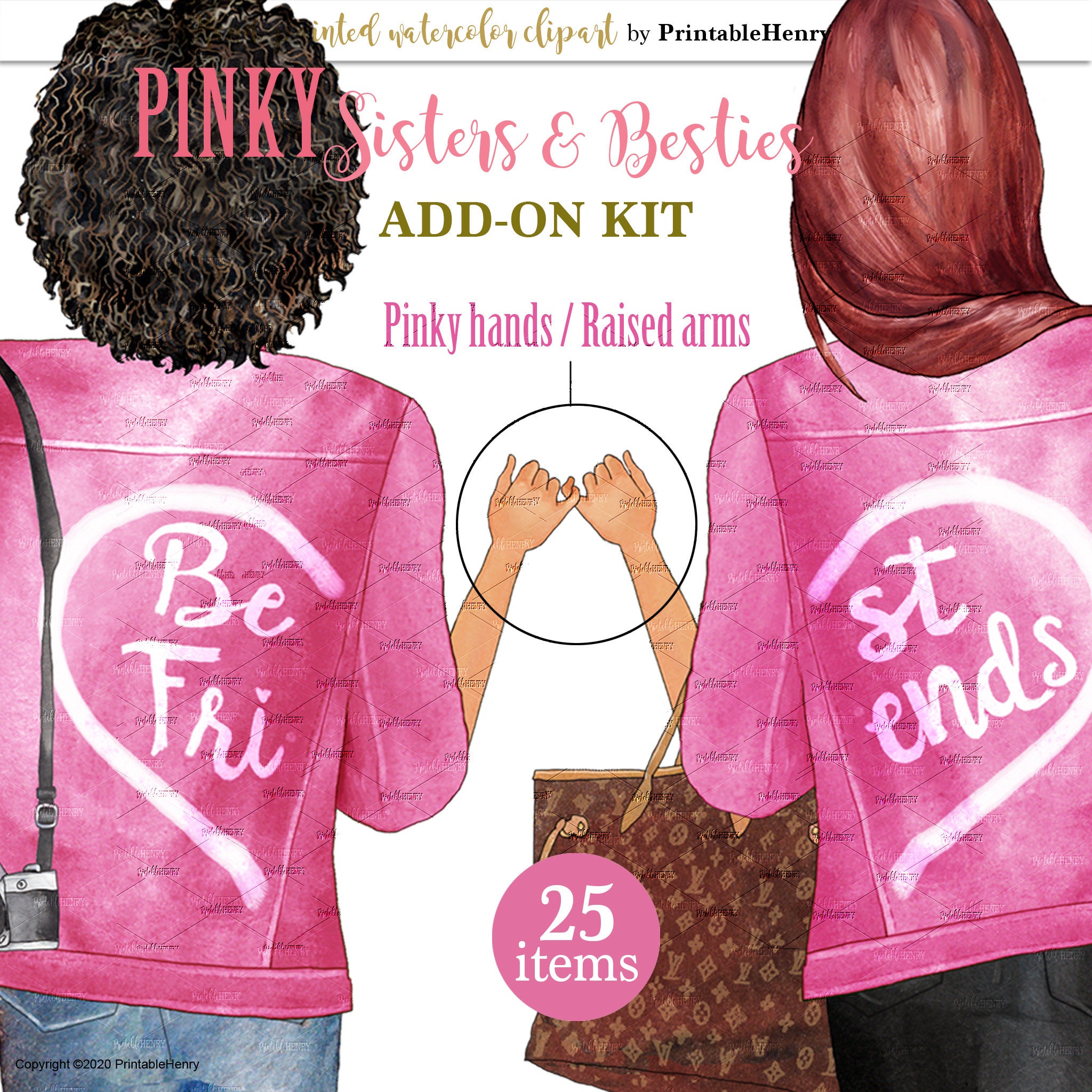 Pink Best Friend Sister Jackets Png Add-on Character Creator - Etsy