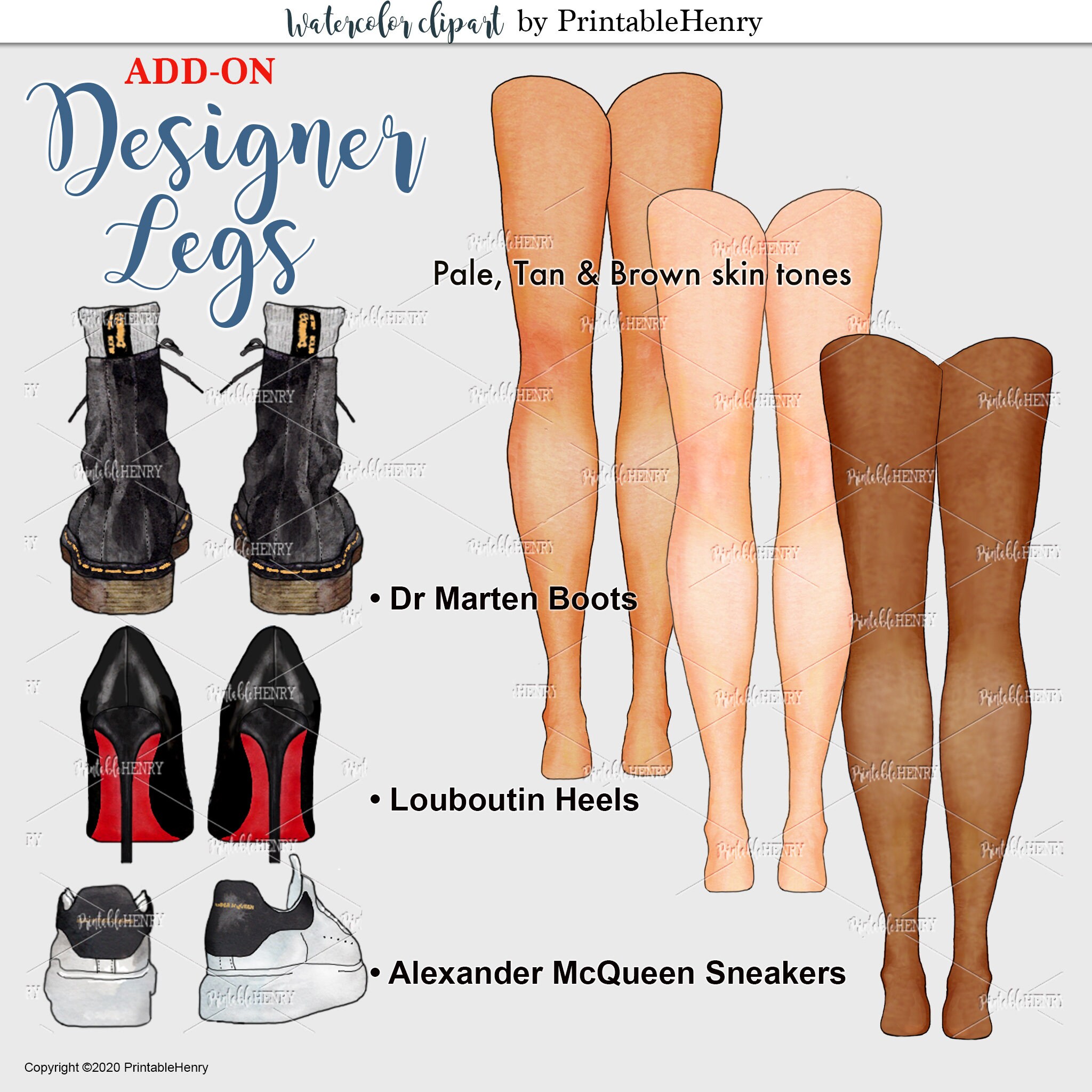 Designer Leg Clipart Add-on Watercolor Best Friends Clipart - Etsy